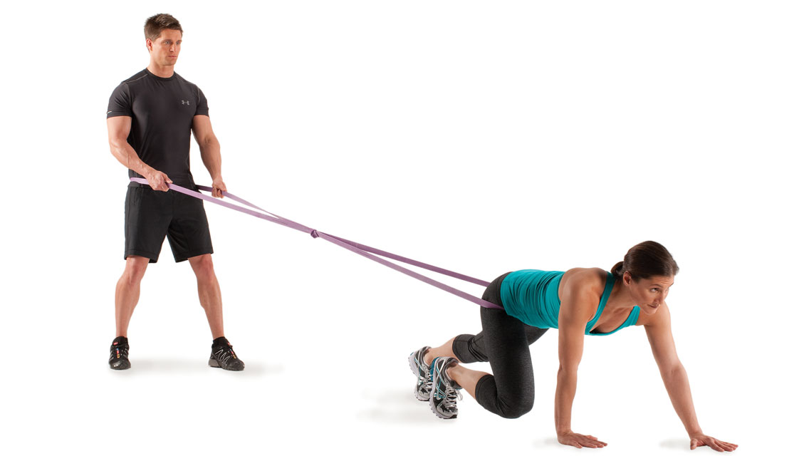 A Partner Resistance-Band Workout
