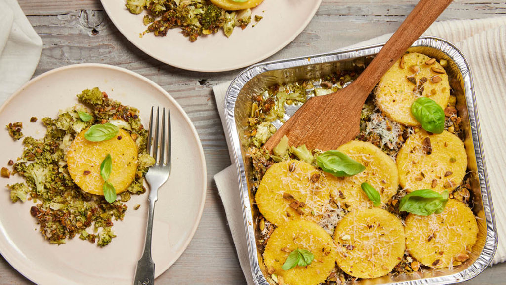 Polenta Pistachio Pesto Casserole | Experience Life