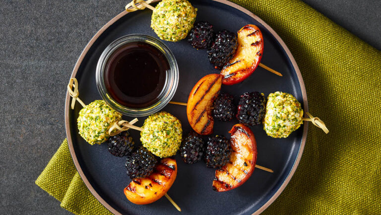 Balsamic-Glazed Fruit and Goat Cheese Skewers | Experience Life
